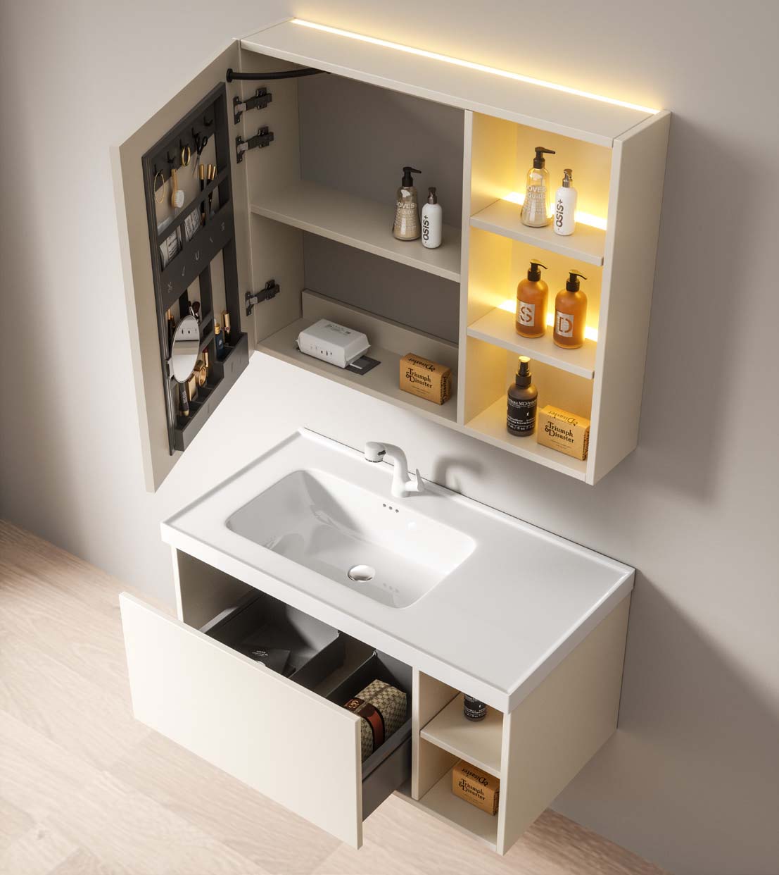 Beyond White: Exploring Bold Colors For Bathroom Cabinets - SUNVIN